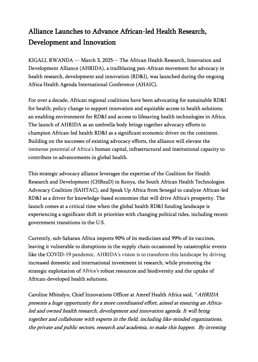 Resources – Africa Health Research Innovation and Development Alliance